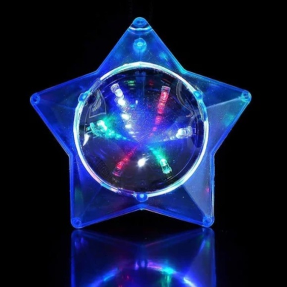 Jewelry | Led Infinity Lights Star Tunnel Necklace Multi Color Flashing ...
